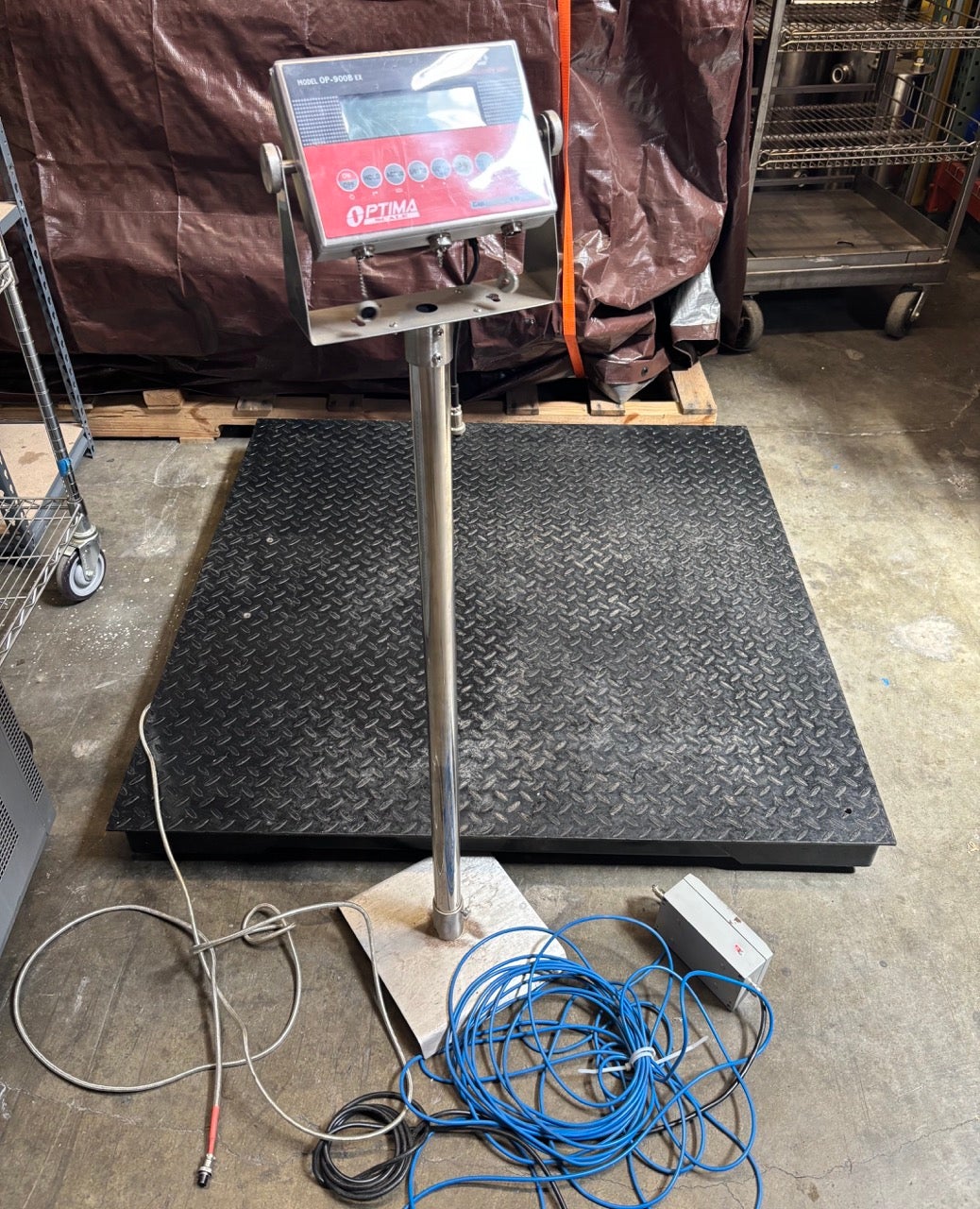Used - Optima Scale Explosion Proof Scale 5000LB Limit w/ 2 Ramps - OP ...