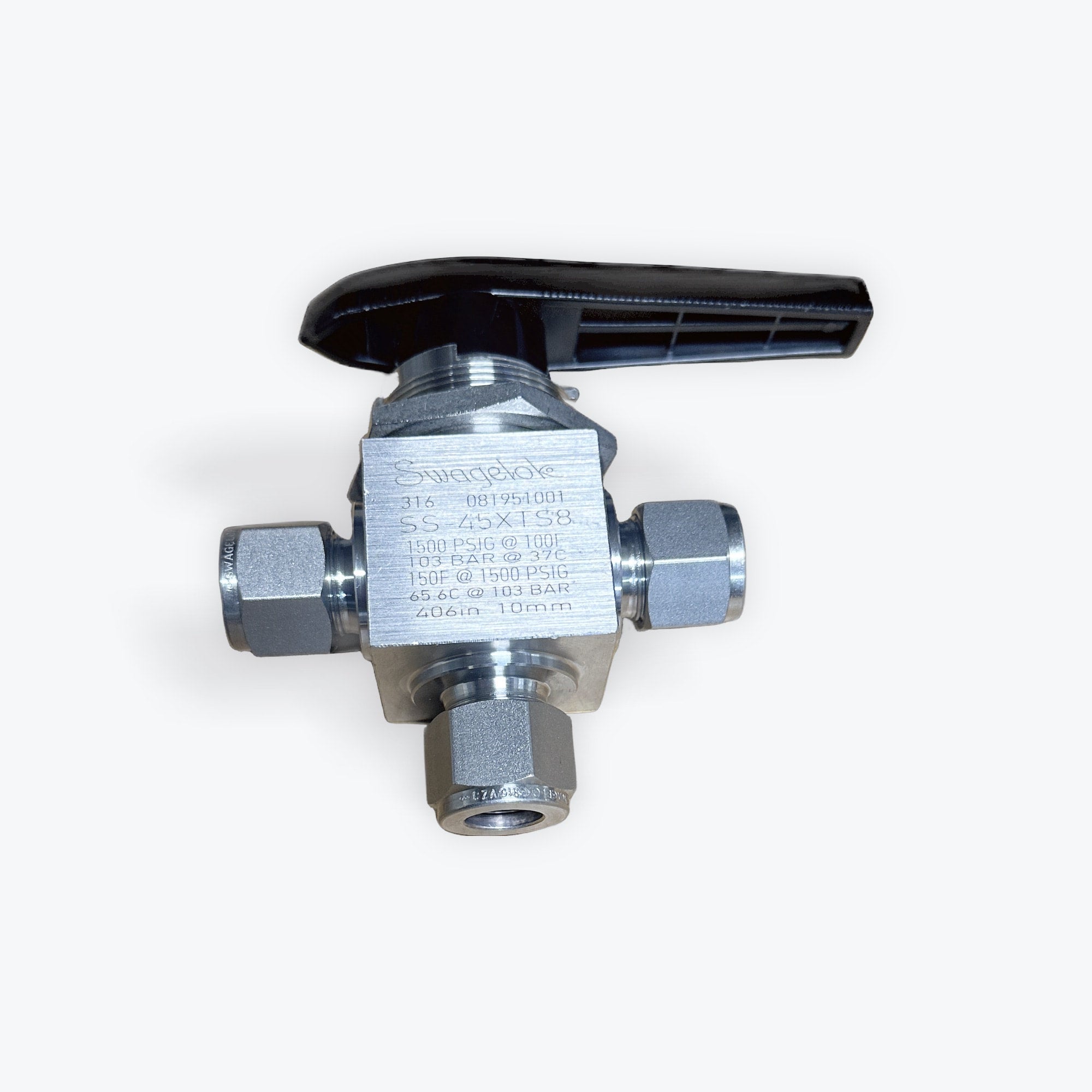 Swagelok - 1/2" 3-Way Compression Ball Valve - 316SS | California ...